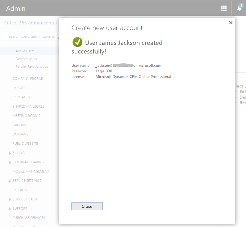 Adding User to Office 365 and CRM – Organon Support Portal Dynamics 365